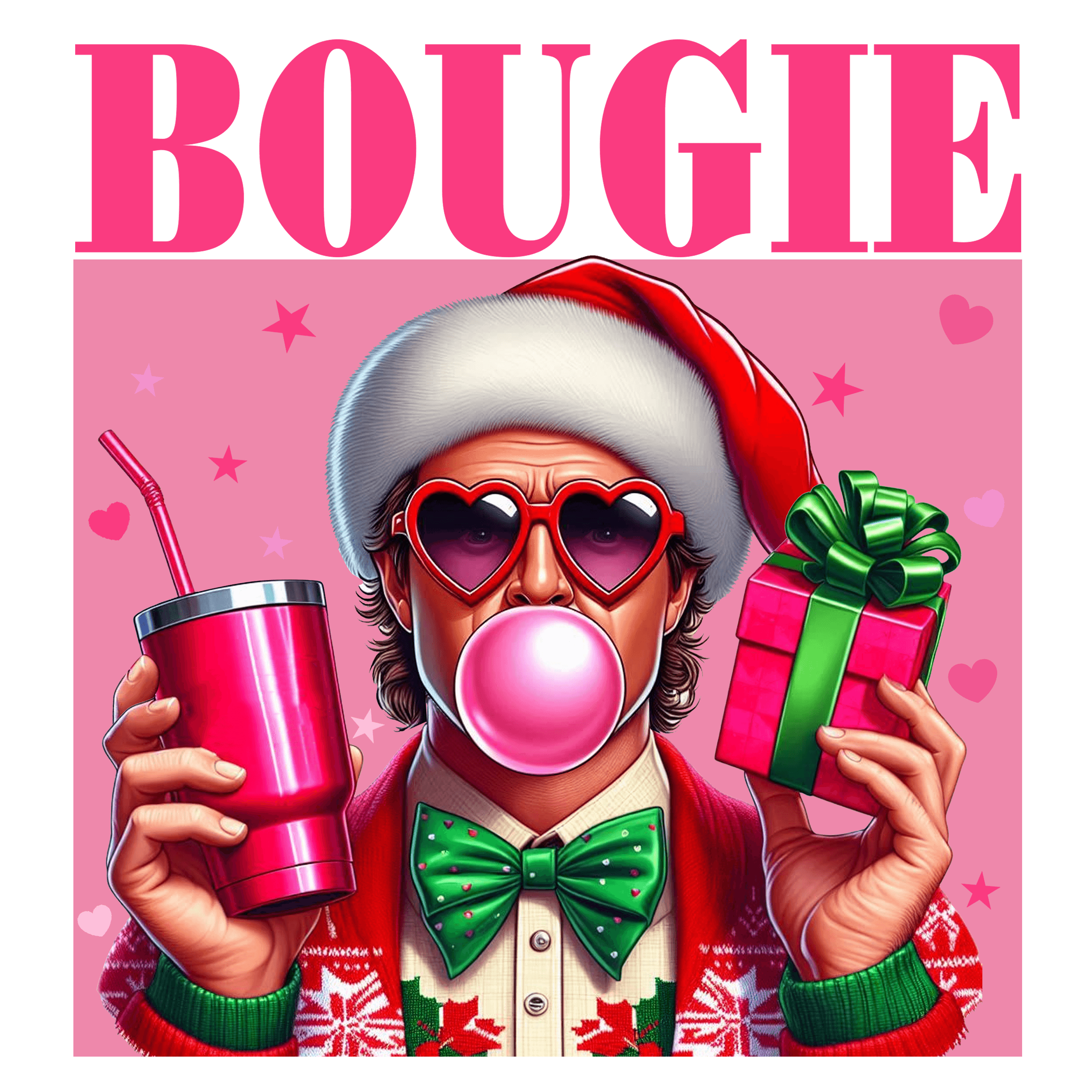 Clark Elf Bougie in Green Tie DTF (direct-to-film) Transfer – Twisted ...