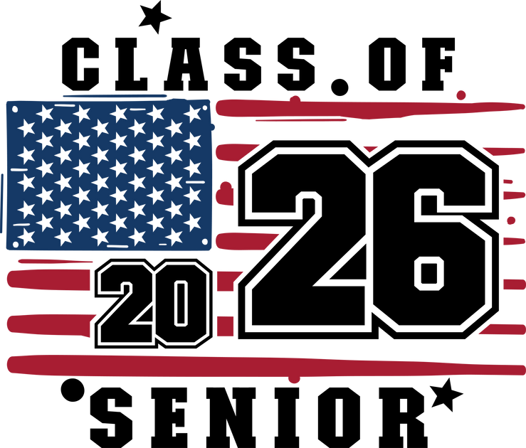 Class of 2026 Senior US Flag DTF (direct-to-film) Transfer – Twisted ...