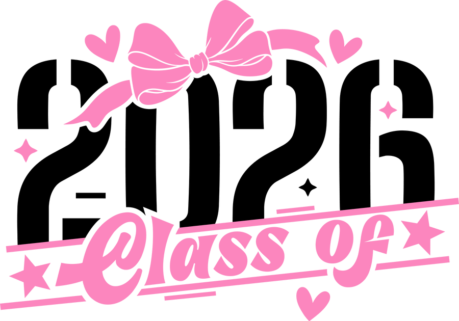 Class of 2026 in Pink DTF (direct-to-film) Transfer – Twisted Image ...