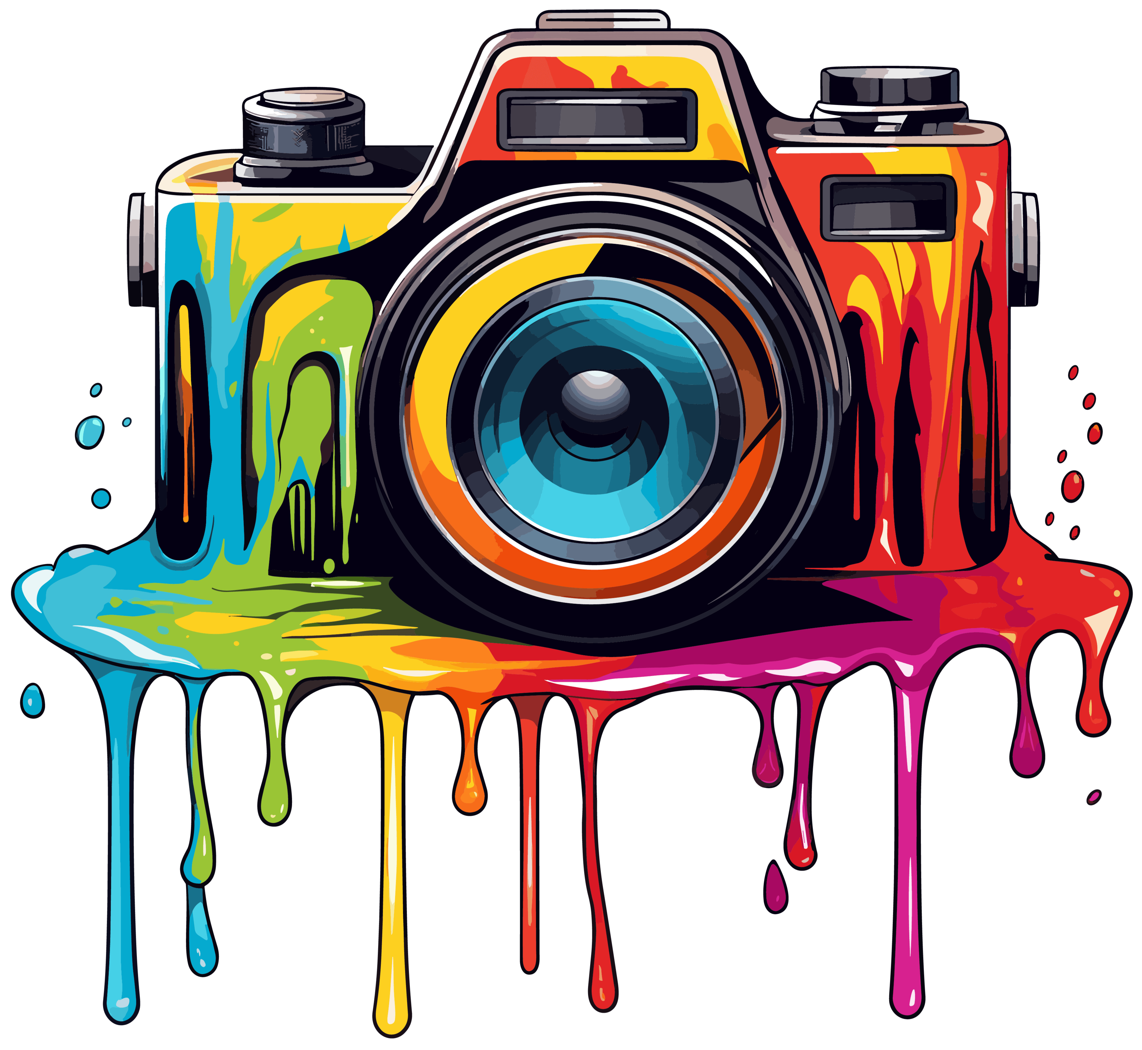 Color Drip Camera DTF (direct-to-film) Transfer – Twisted Image Transfers