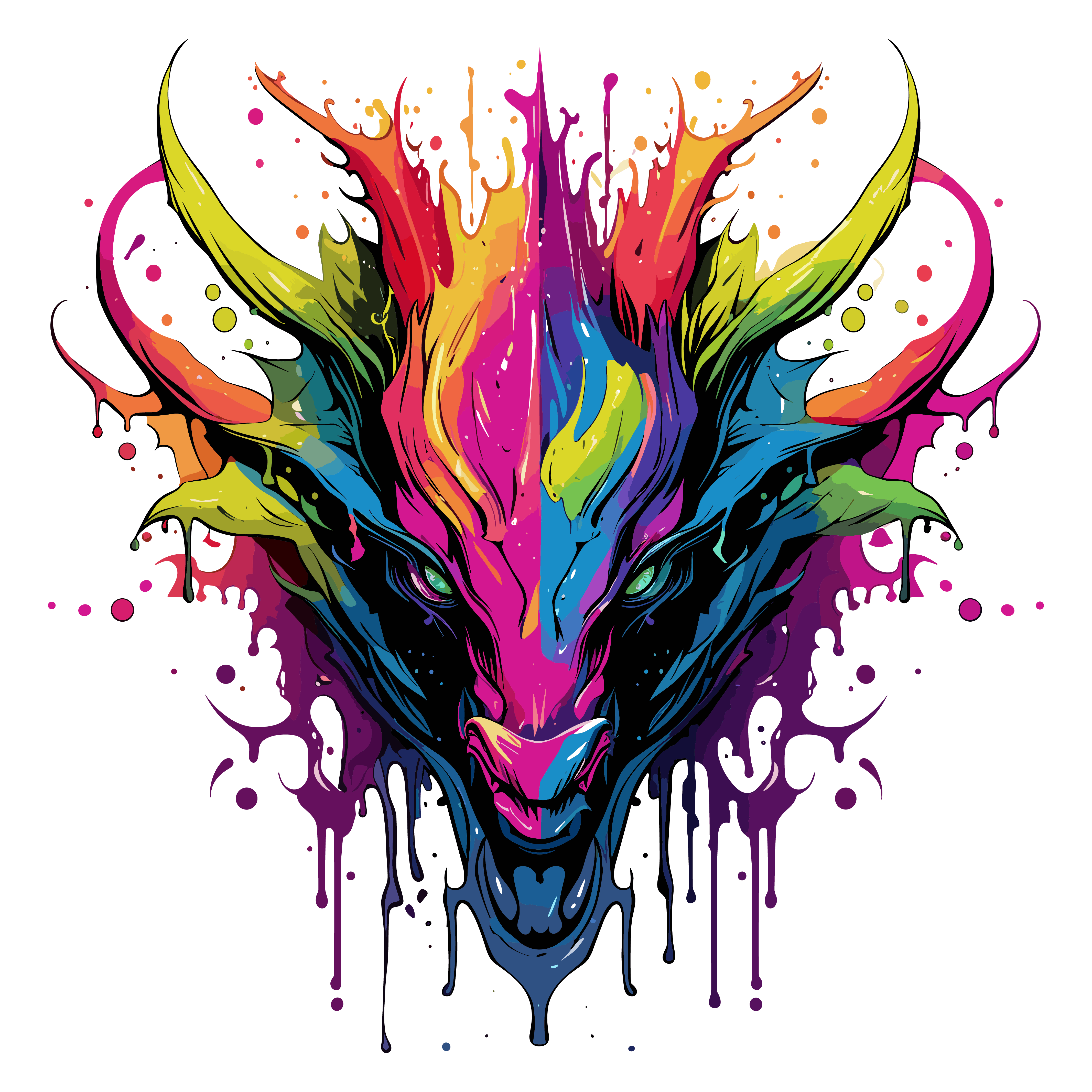 Color Drip Demon DTF (direct-to-film) Transfer – Twisted Image Transfers