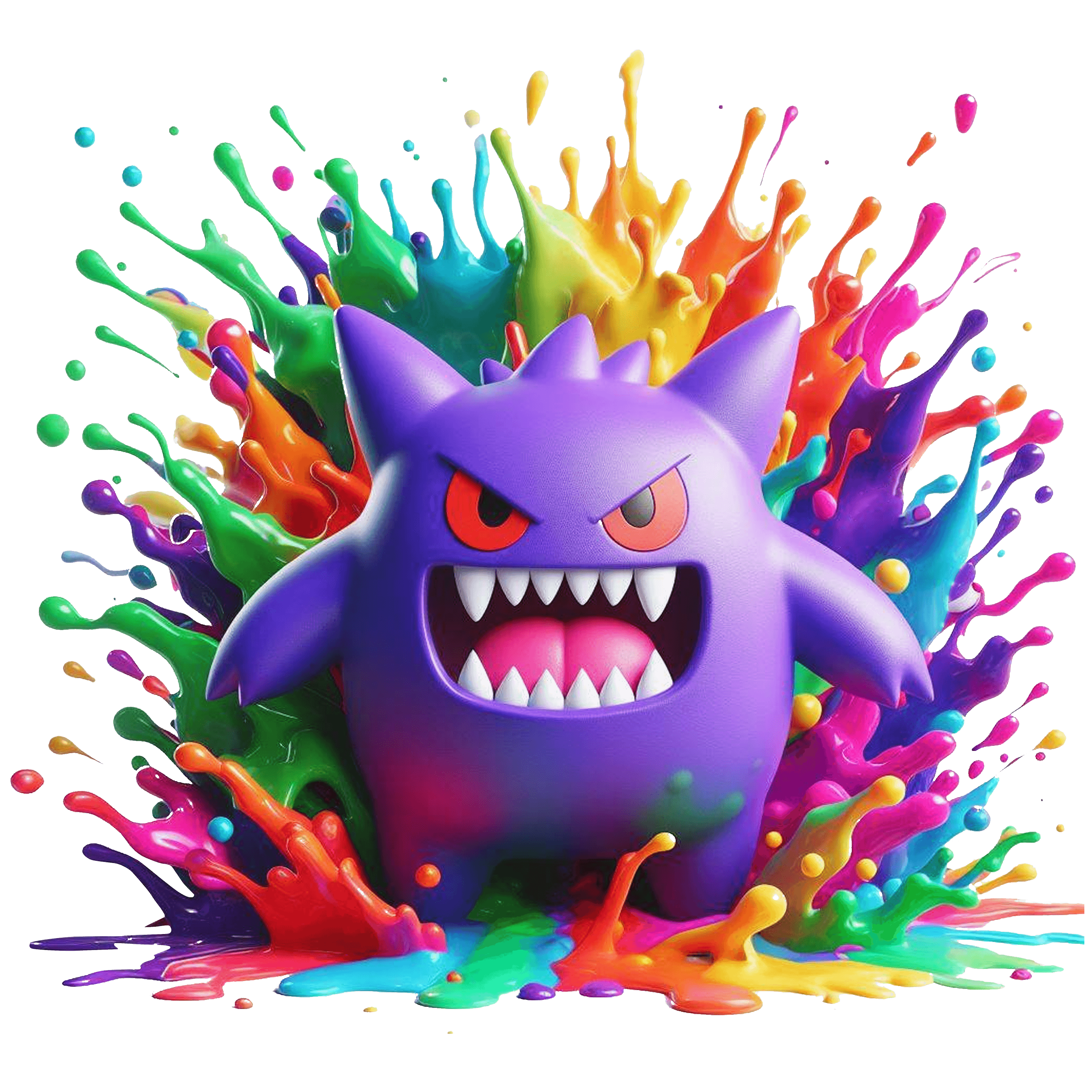 Color Drip Gengar Colorful DTF (direct-to-film) Transfer – Twisted ...