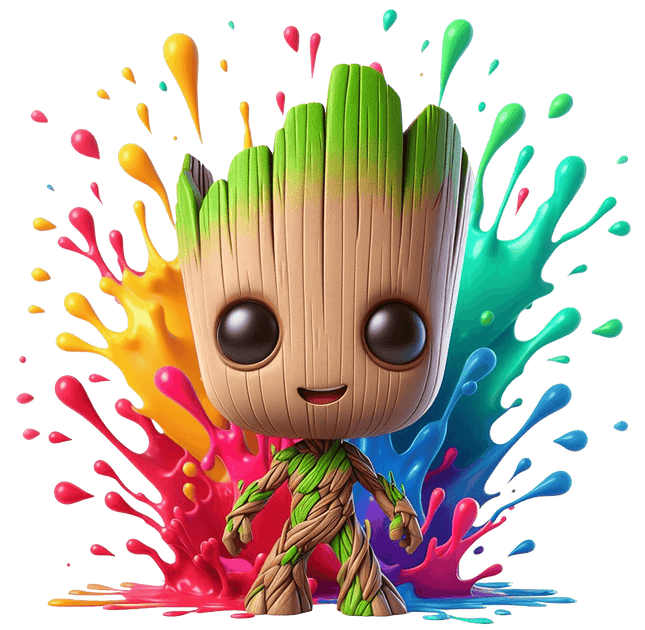 Color Drip Green Groot DTF (direct-to-film) Transfer – Twisted Image ...