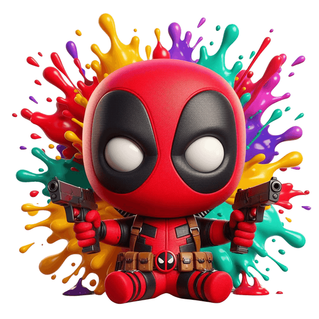 Color Drip Little Deadpool DTF (direct-to-film) Transfer – Twisted ...