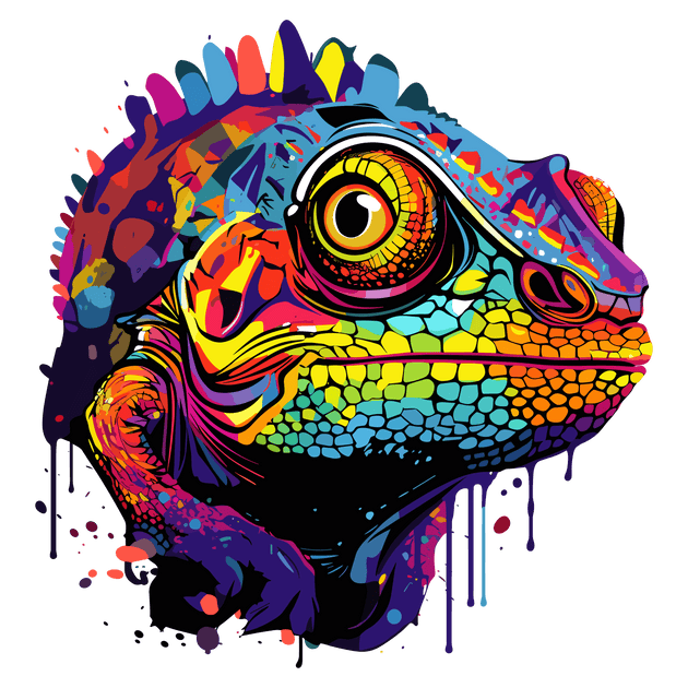 Color Drip Lizard DTF (direct-to-film) Transfer – Twisted Image Transfers