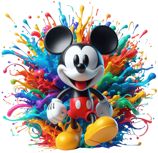 Color Drip Mickey DTF (direct-to-film) Transfer – Twisted Image Transfers