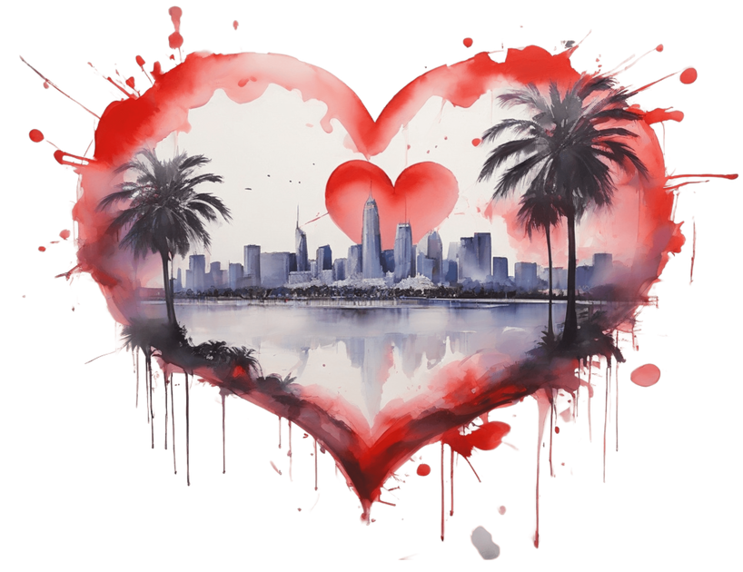 Color Drip Red Heart of Hearts DTF (direct-to-film) Transfer – Twisted ...