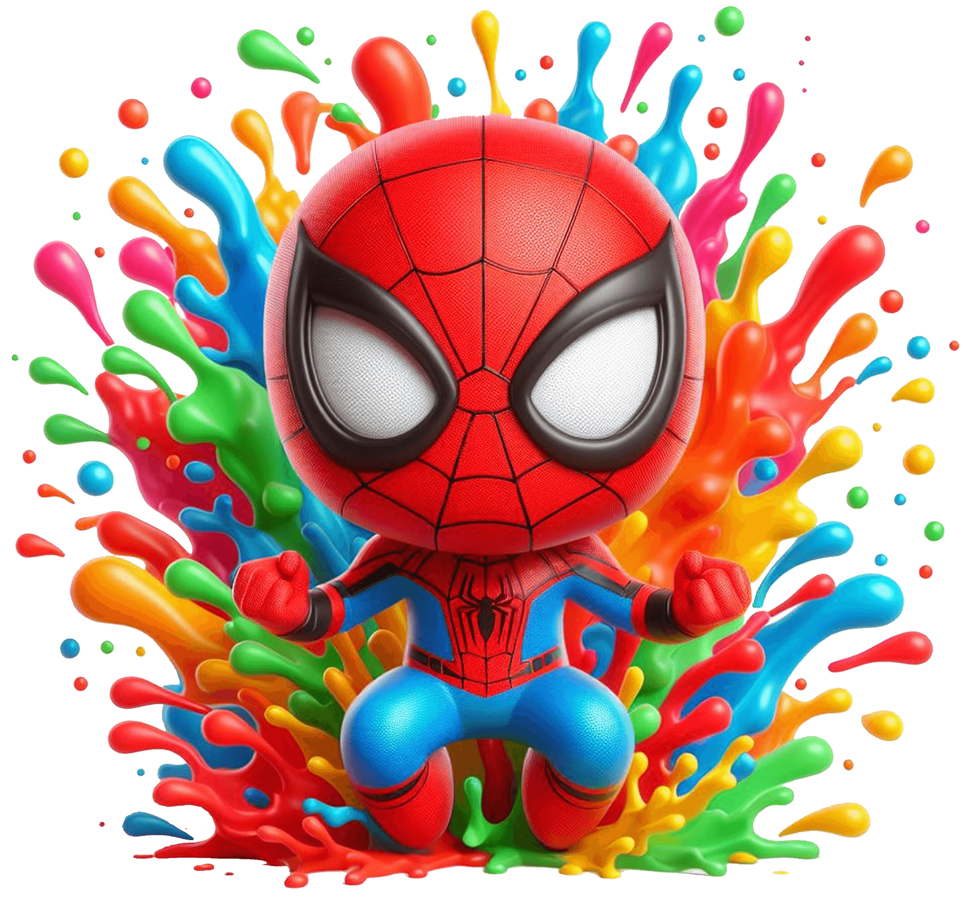 Color Drip Spiderman Colorful DTF (direct-to-film) Transfer – Twisted ...