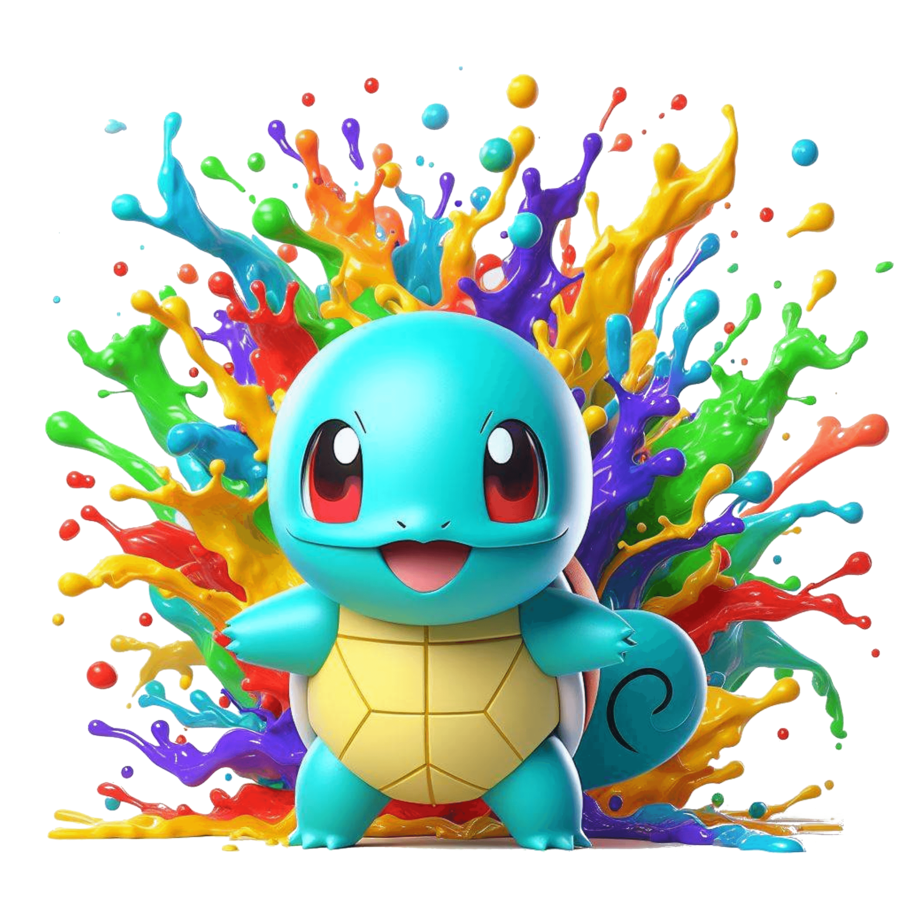 Color Drip Squirtle Colorful DTF (direct-to-film) Transfer – Twisted ...