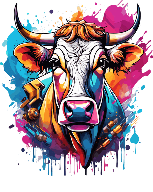 Cow Color Drip DTF (direct-to-film) Transfer – Twisted Image Transfers