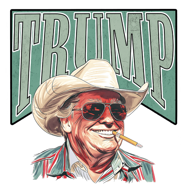 Cowboy Trump Green DTF (direct-to-film) Transfer – Twisted Image Transfers