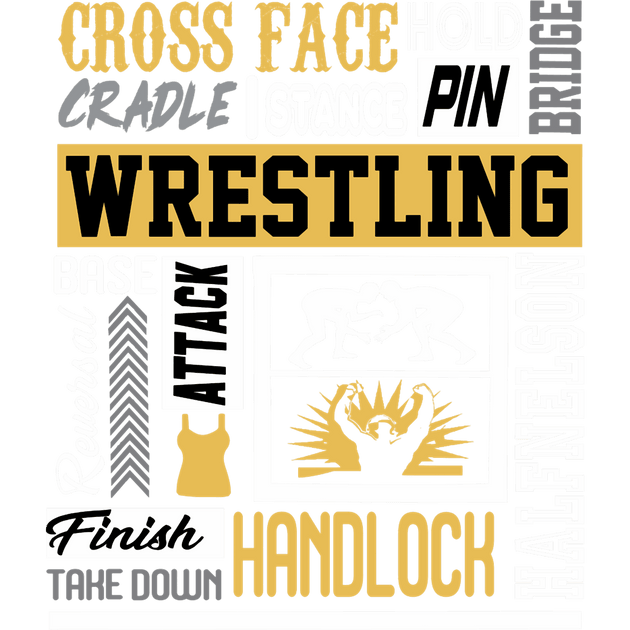 Cross Face Wrestling Handloch DTF (direct-to-film) Transfer – Twisted ...