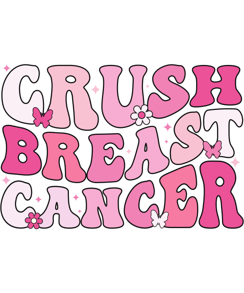 Crush Cancer Groovy DTF (direct-to-film) Transfer – Twisted Image Transfers