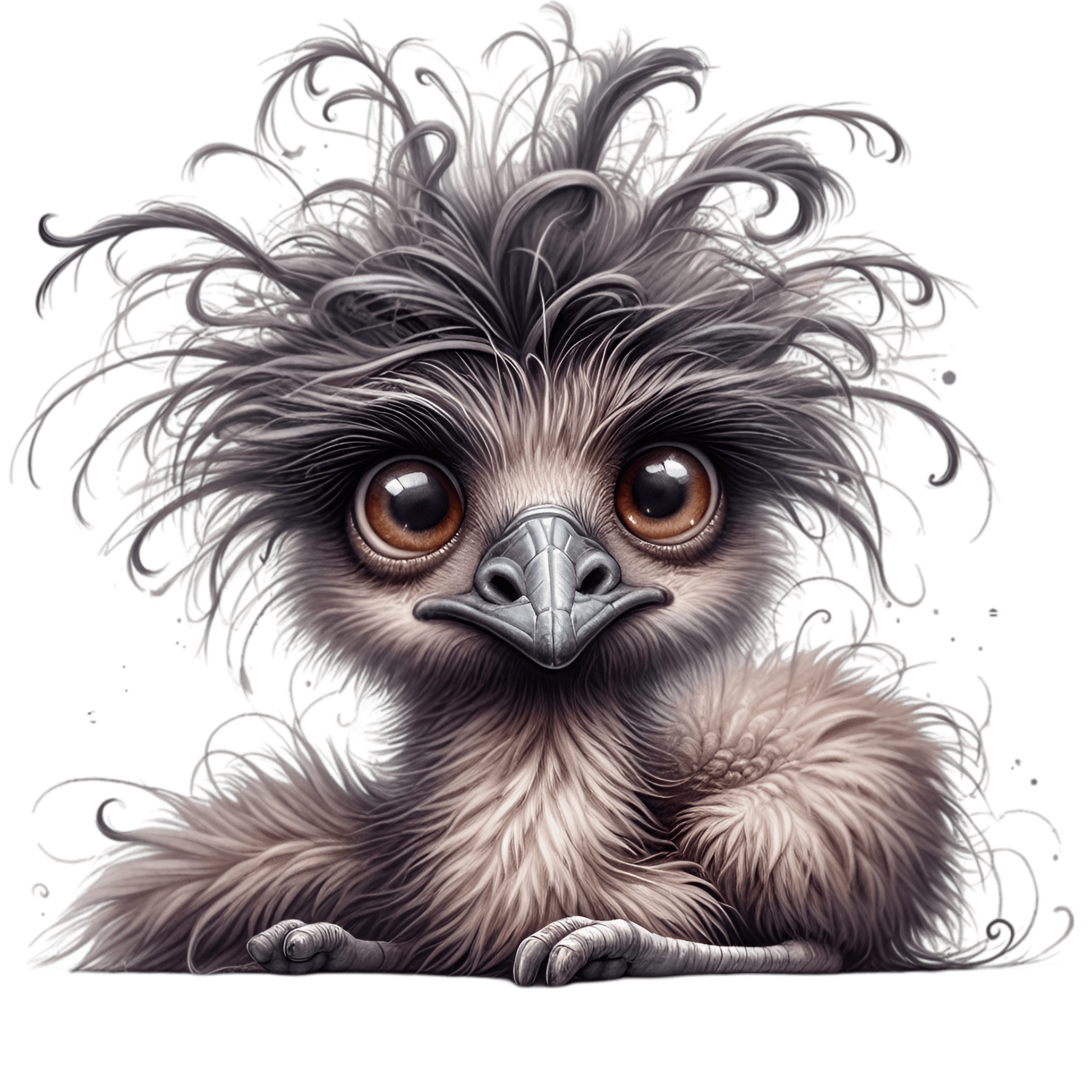 Cute Small Emu DTF (direct-to-film) Transfer – Twisted Image Transfers