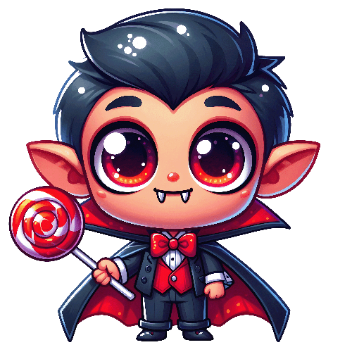 Cute Vampire Halloween DTF (direct-to-film) Transfer – Twisted Image ...