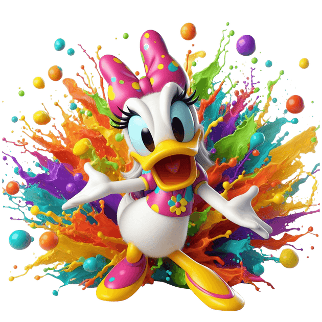 Daisy Duck Color Drip DTF (direct-to-film) Transfer – Twisted Image ...