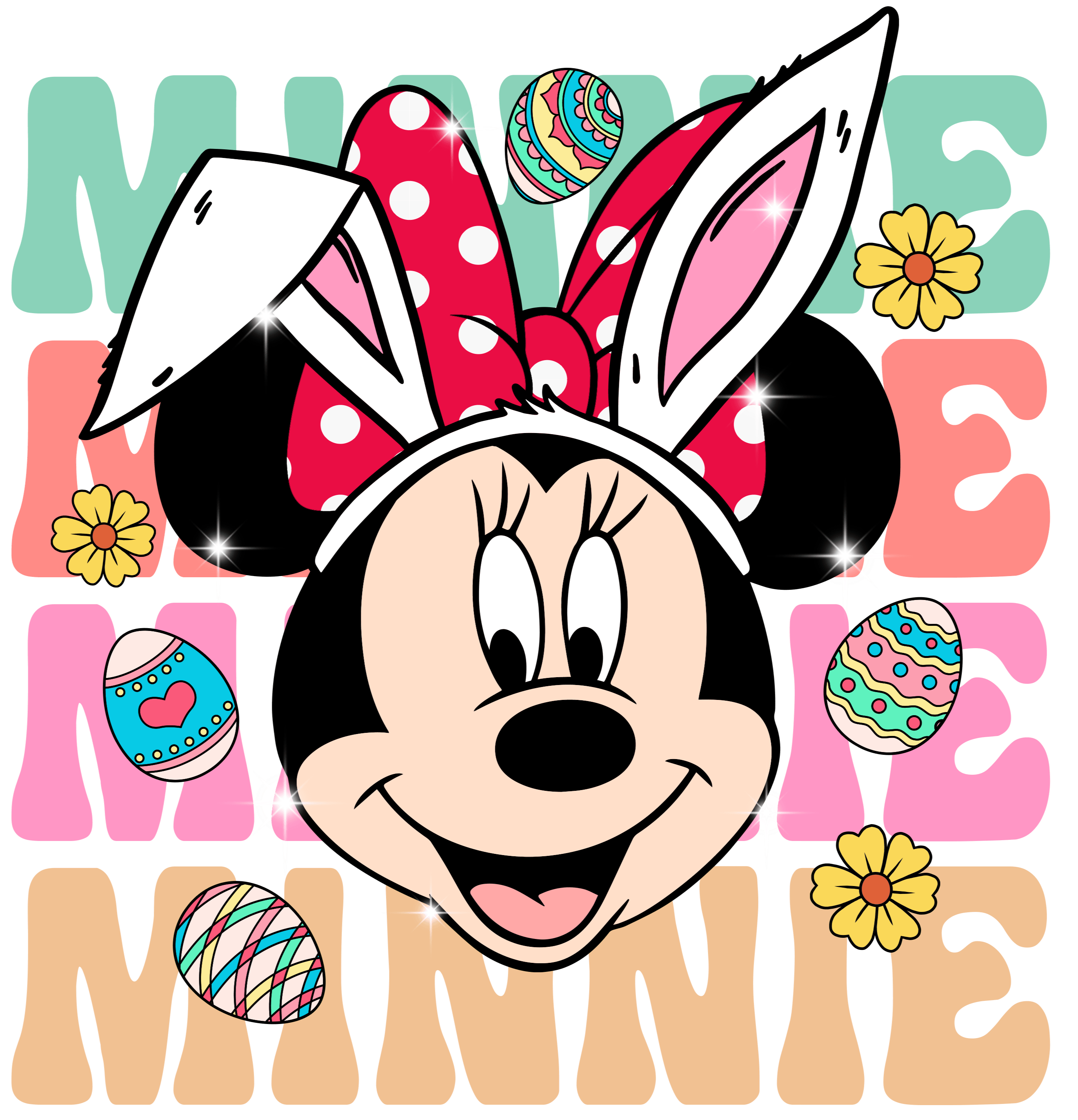 Disney Easter Minnie Mouse DTF (direct to film) Transfer – Twisted ...