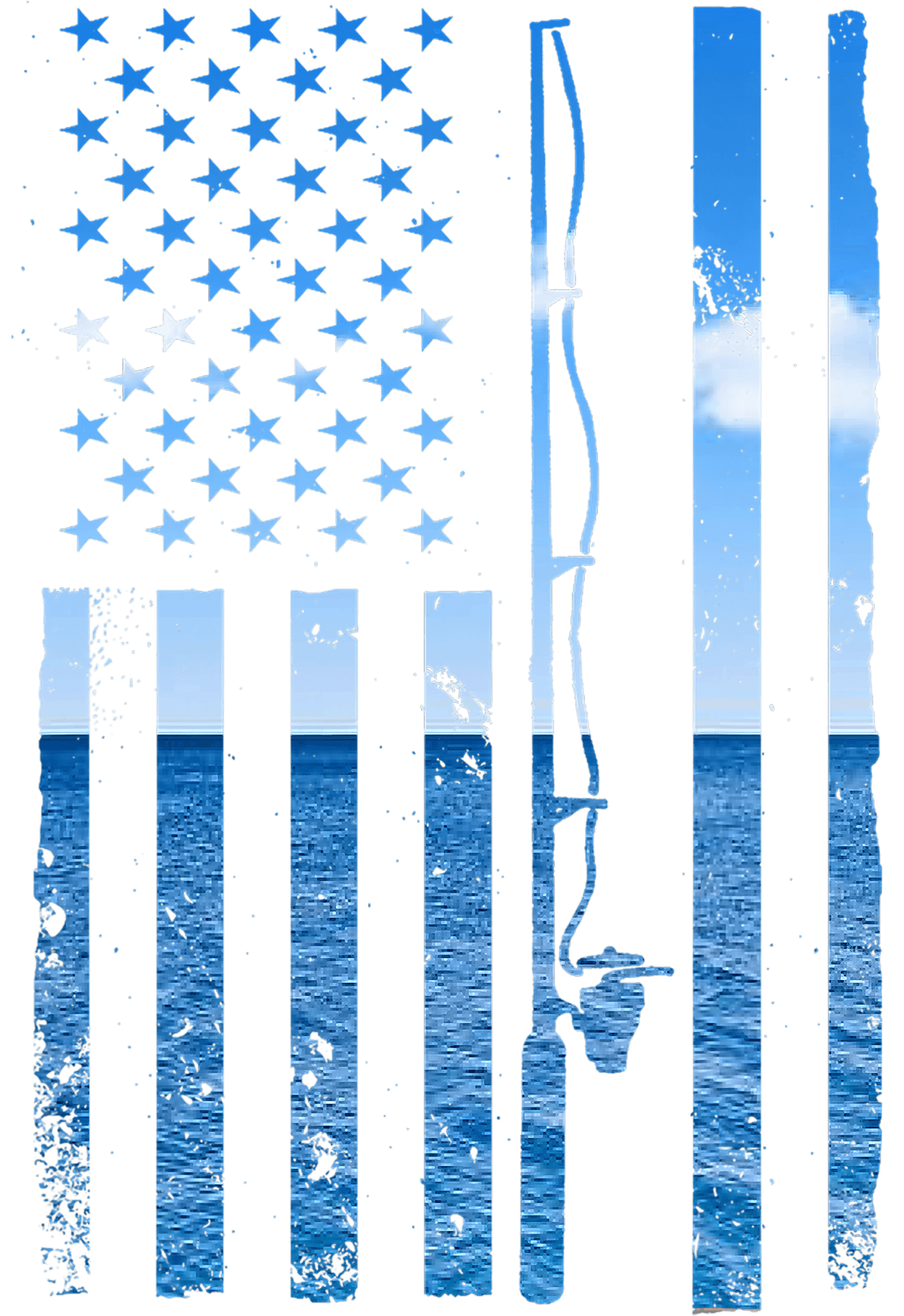 Distressed Water Scene Flag DTF (direct-to-film) Transfer – Twisted ...