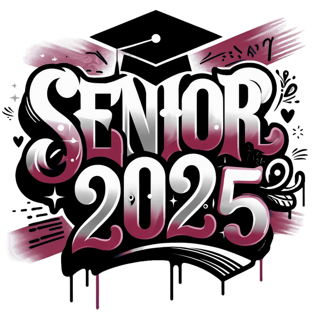 Dripping Senior 2025 Airbrushed DTF (direct-to-film) Transfer – Twisted ...