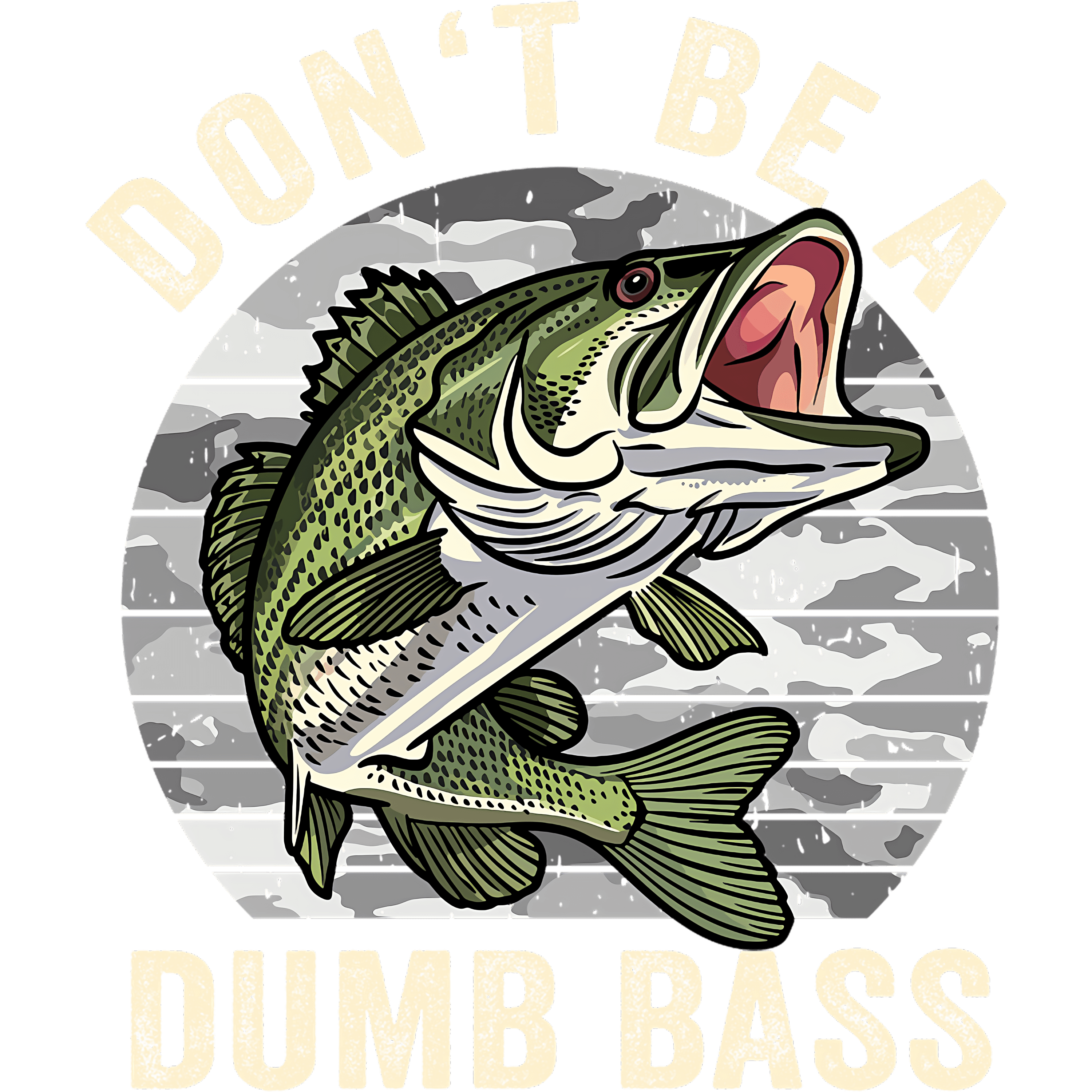Dumb Bass Fish DTF (direct-to-film) Transfer – Twisted Image Transfers