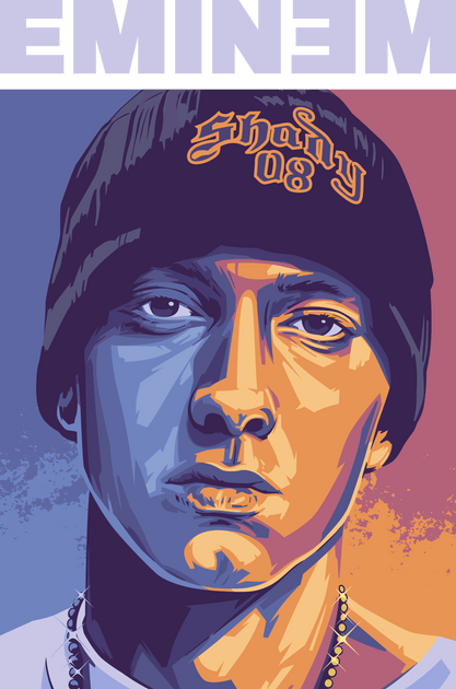 Eminem Shady 08 With Gold Chain DTF (direct-to-film) Transfer – Twisted ...