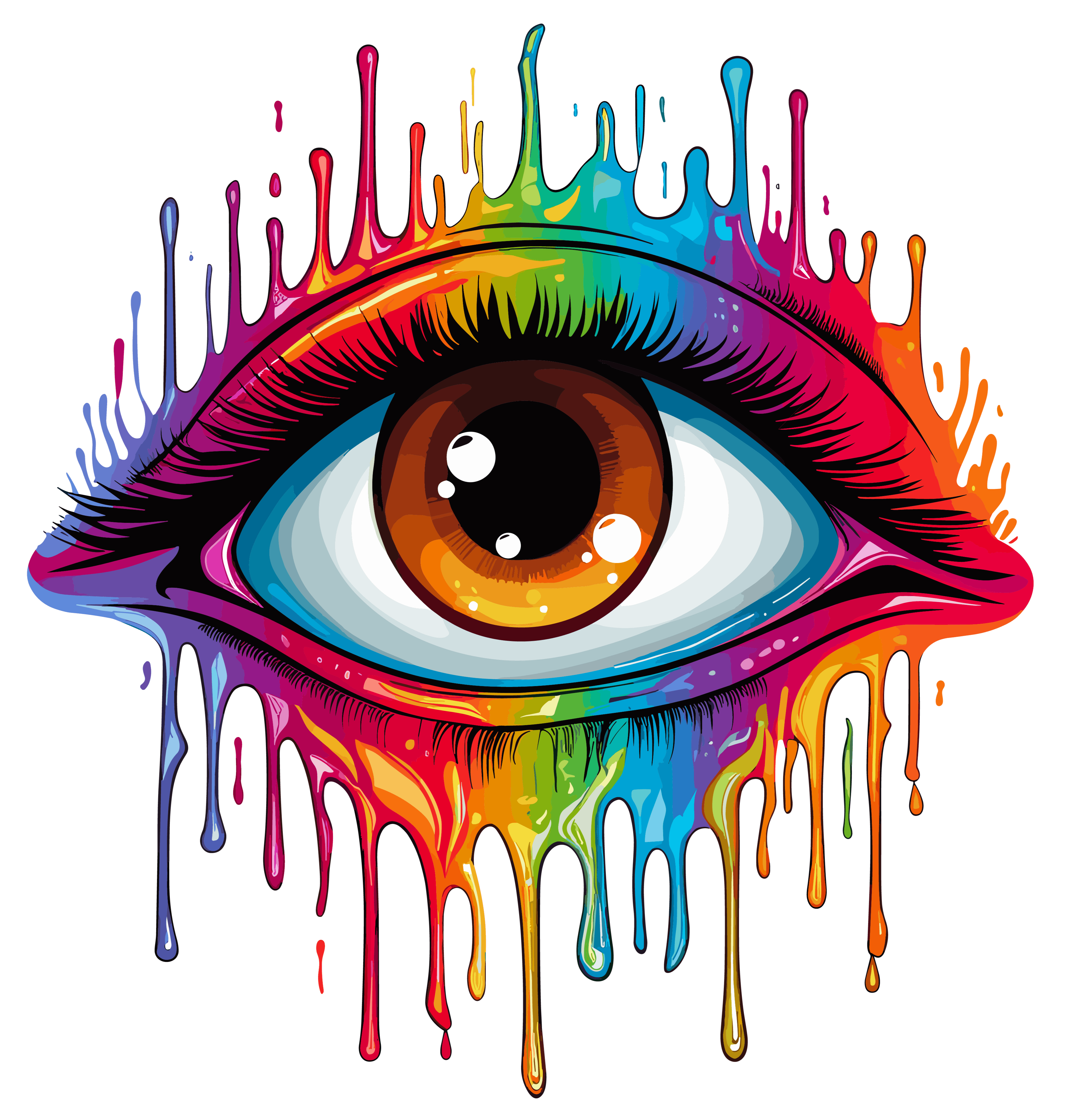 Eye Color Drip DTF (direct-to-film) Transfer – Twisted Image Transfers