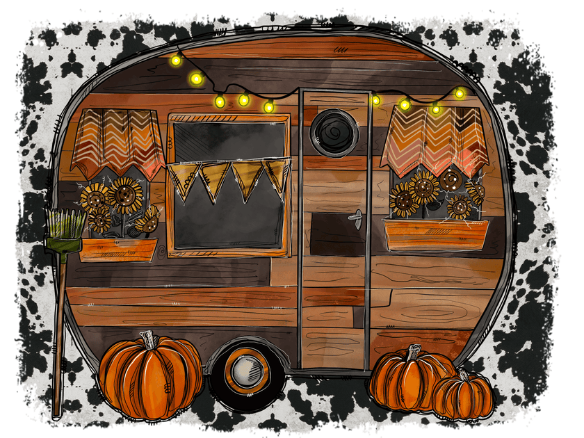 Fall Camper DTF (direct-to-film) Transfer – Twisted Image Transfers