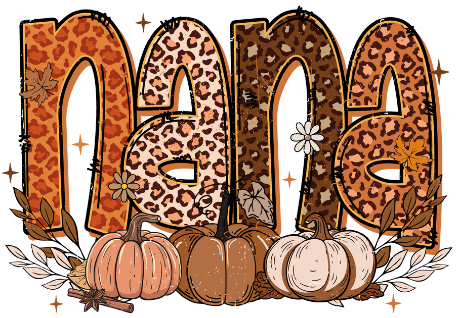 Fall Nana DTF (direct-to-film) Transfer – Twisted Image Transfers