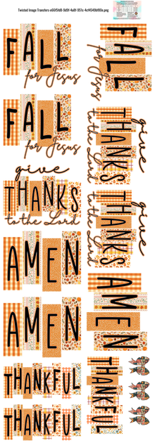 Fall Thanks Amen 60x22" DTF Ready to Ship Gang Sheet – Twisted Image ...