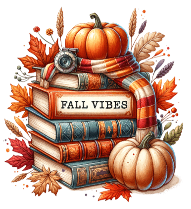 Hello Fall Book Stack Fall Thanksgiving DTF (direct-to-film) Transfer ...