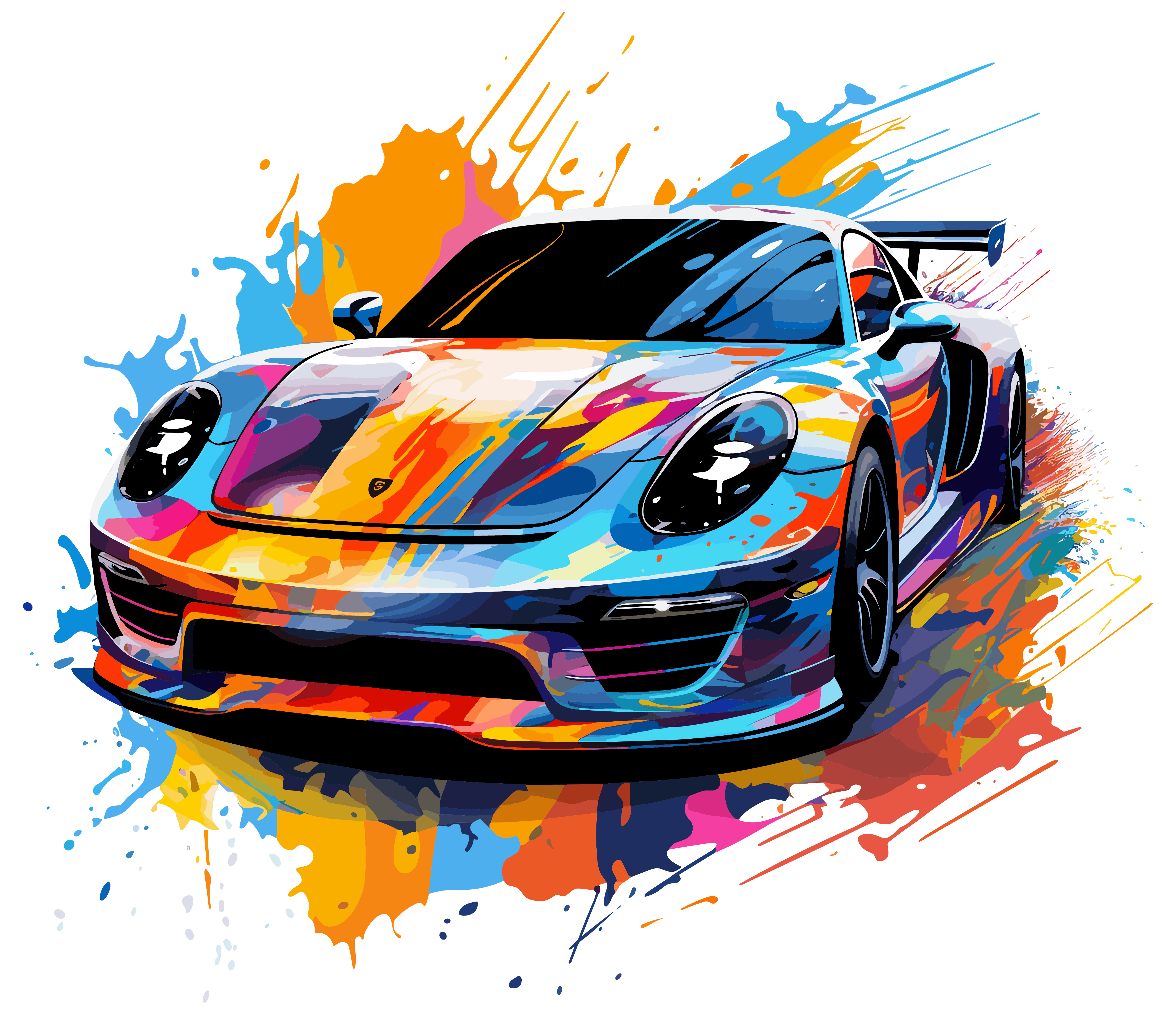 Fast Car Color Drip DTF (direct-to-film) Transfer – Twisted Image Transfers