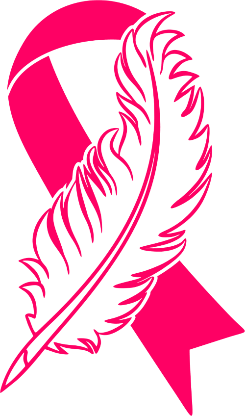 Feather Pink Ribbon2 (2) DTF (direct-to-film) Transfer – Twisted Image ...