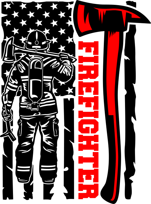 Firefighter DTF (direct-to-film) Transfer – Twisted Image Transfers