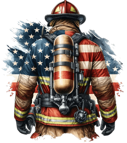 Firefighter Flag DTF (direct-to-film) Transfer – Twisted Image Transfers