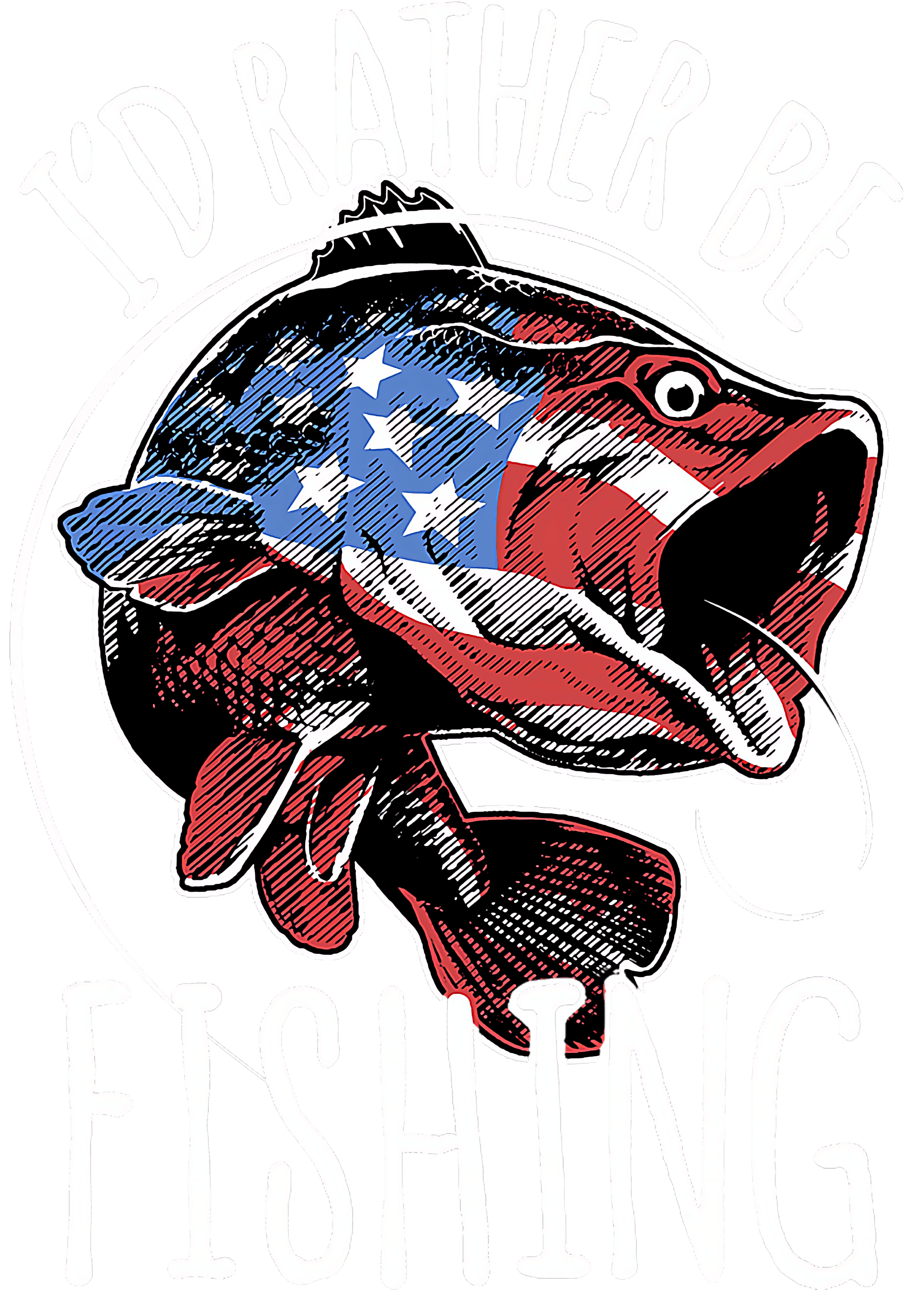 Fish in Flag Colors DTF (direct-to-film) Transfer – Twisted Image Transfers