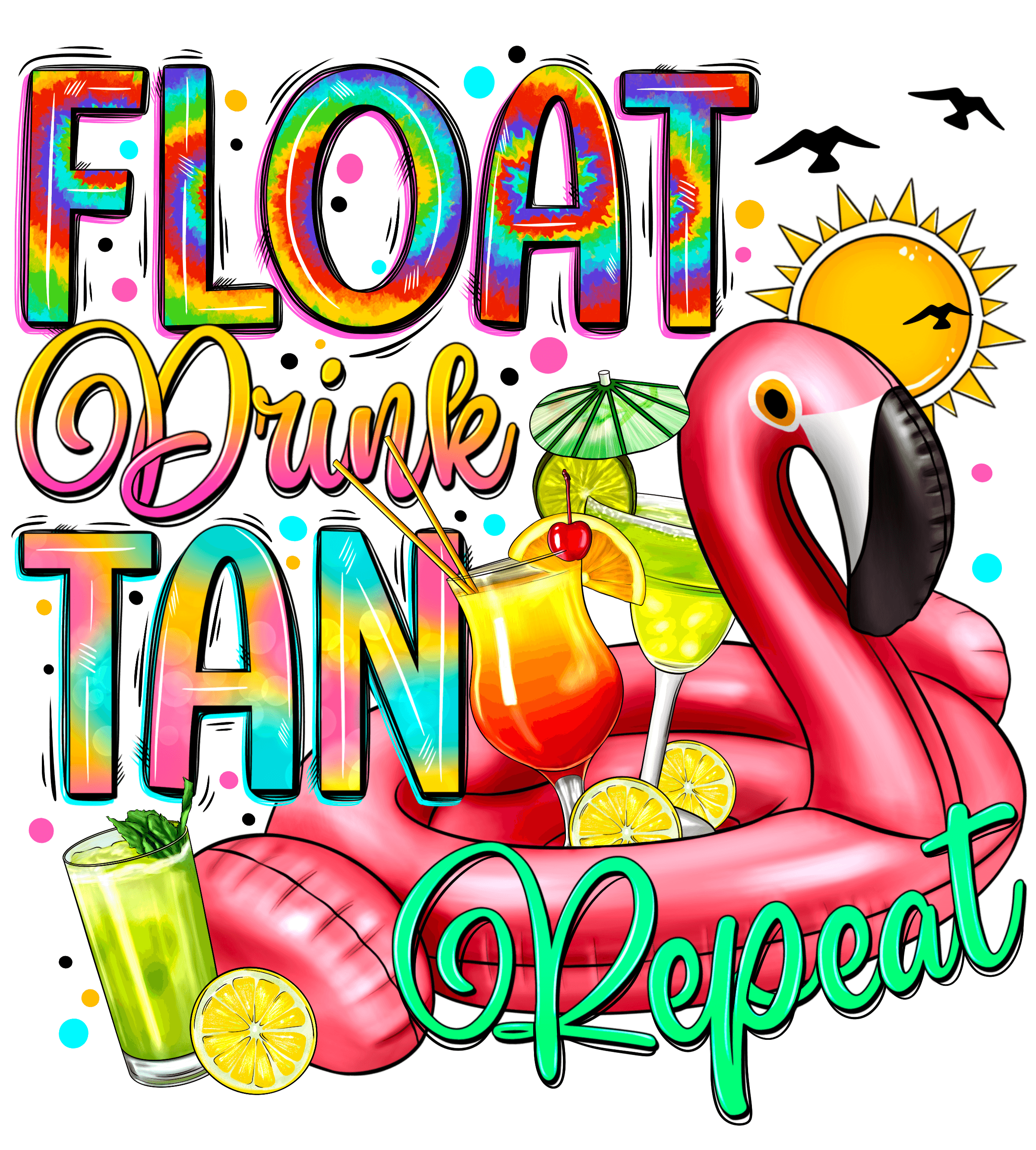 Float Drink Tan DTF (direct-to-film) Transfer – Twisted Image Transfers