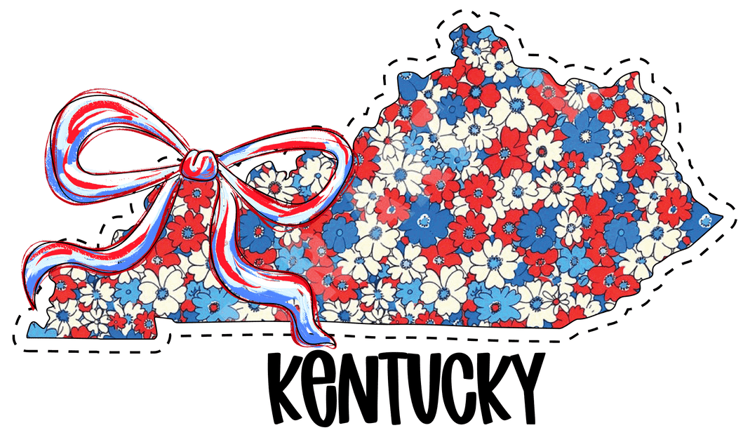 Floral KY with Bow DTF (direct-to-film) Transfer – Twisted Image Transfers