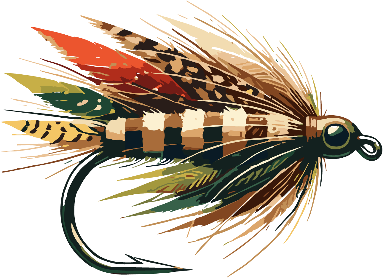 Fly Fish Lure of Color DTF (direct-to-film) Transfer – Twisted Image ...