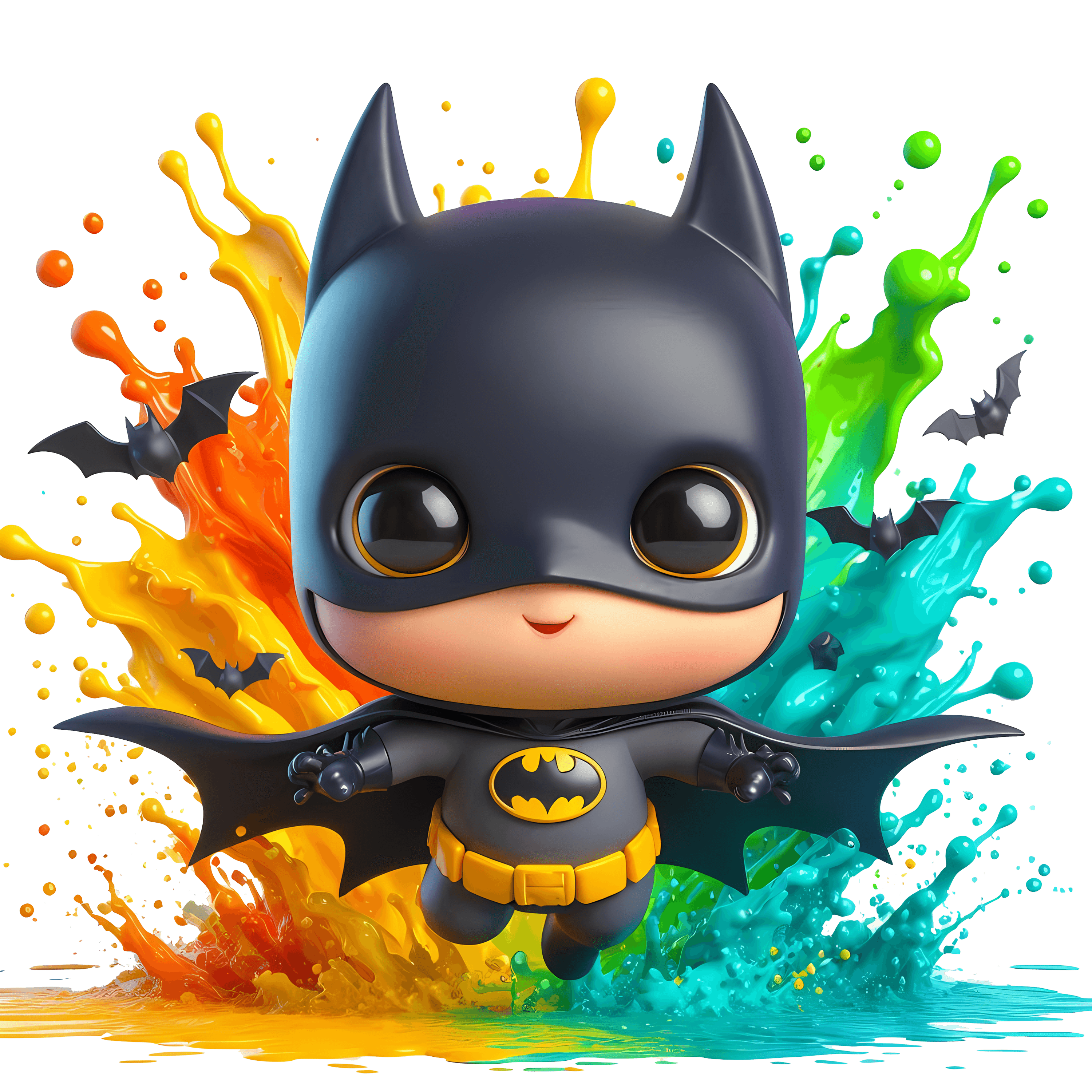 Flying Baby Batman Color Drip DTF (direct-to-film) Transfer – Twisted ...
