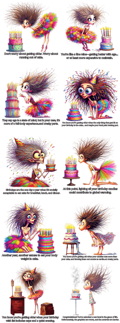 Frazzled Birthday I 60x22" DTF Ready to Ship Gang Sheet – Twisted Image ...