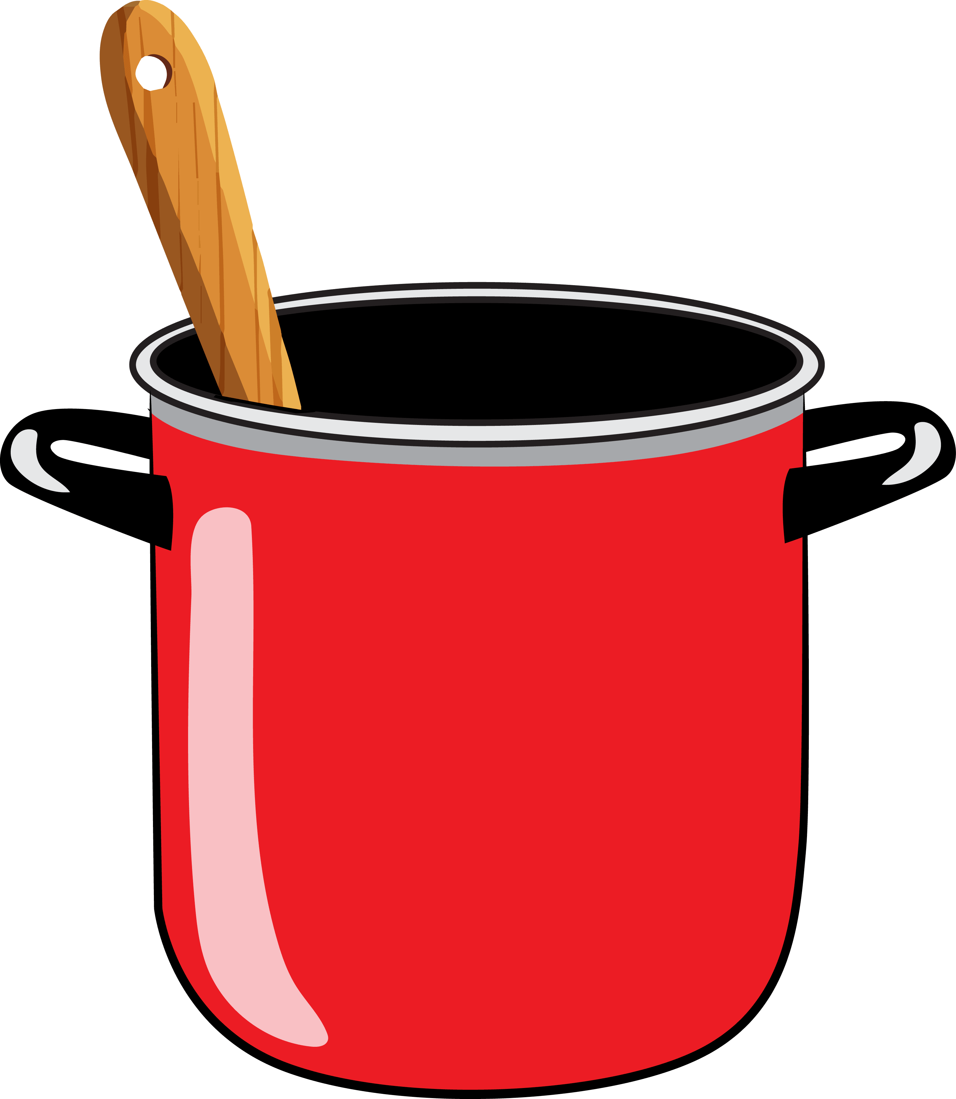G Girls Red Pasta Pot With Wooden Spoon DTF (direct-to-film) Transfer ...