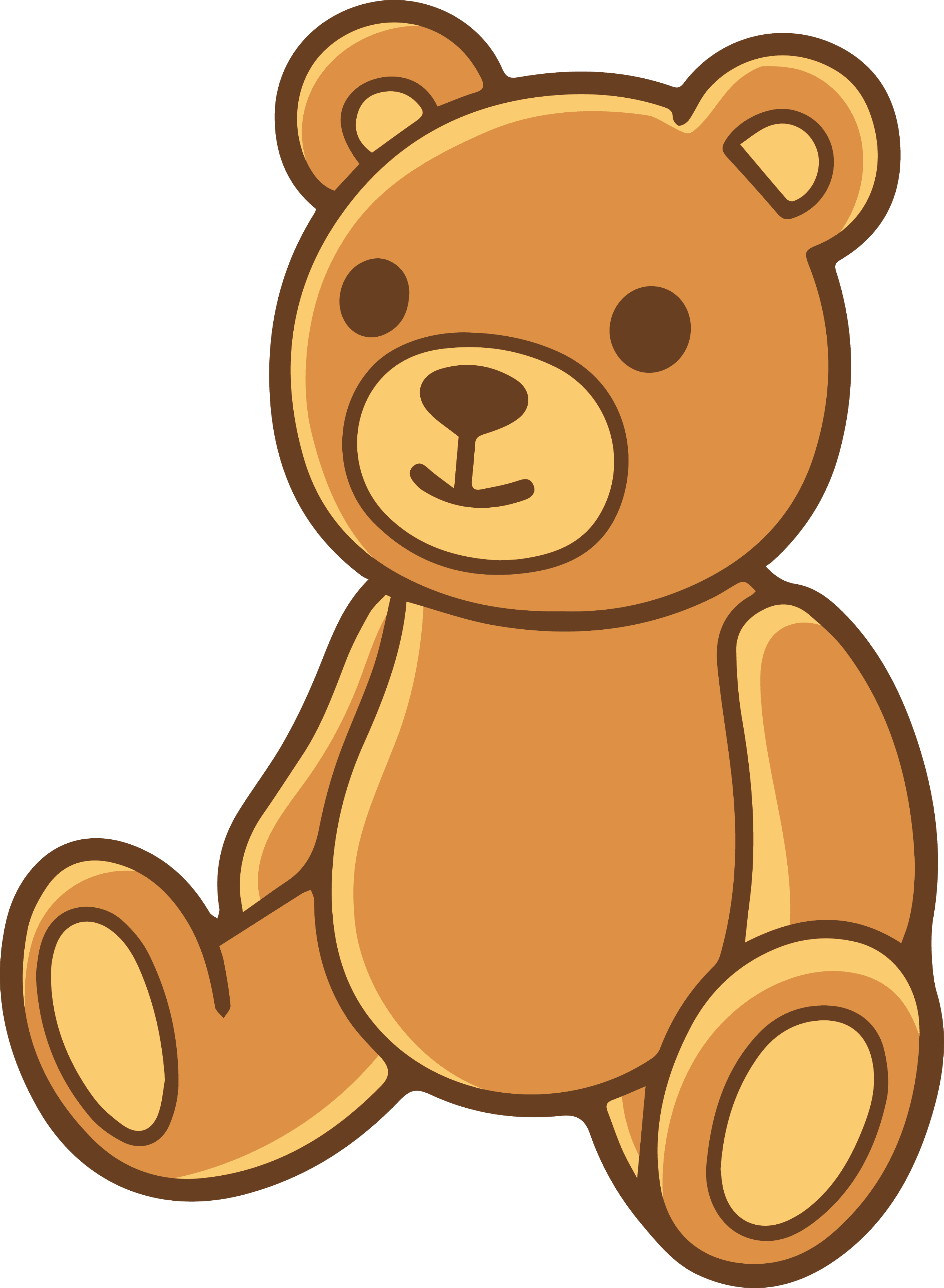 G Girls Teddy Bear In Two Tone Brown DTF (direct-to-film) Transfer ...