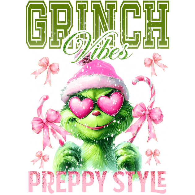 G Man Vibes Preppy Style in Pink DTF (direct-to-film) Transfer ...