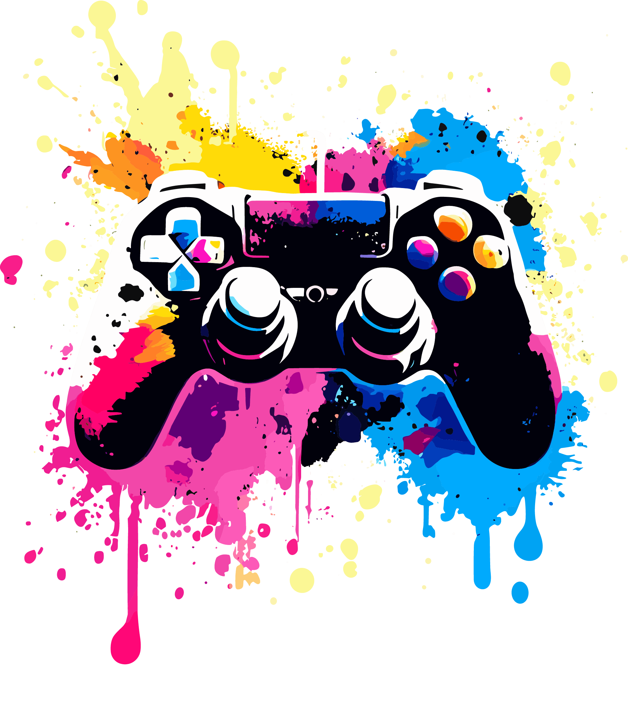 Game Controller Color Drip DTF (direct-to-film) Transfer – Twisted ...