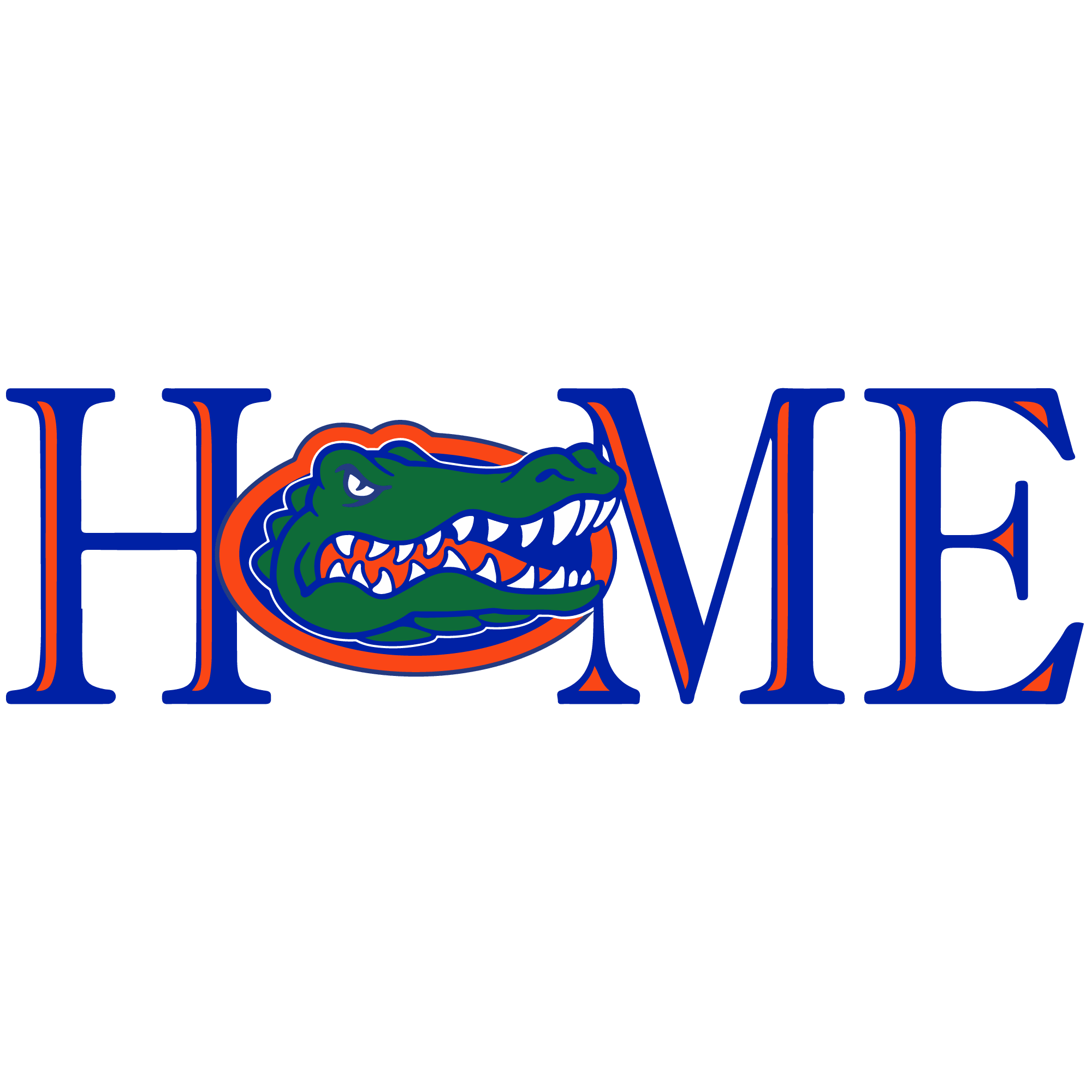 Gator Home in Blue & Orange DTF (direct-to-film) Transfer – Twisted ...