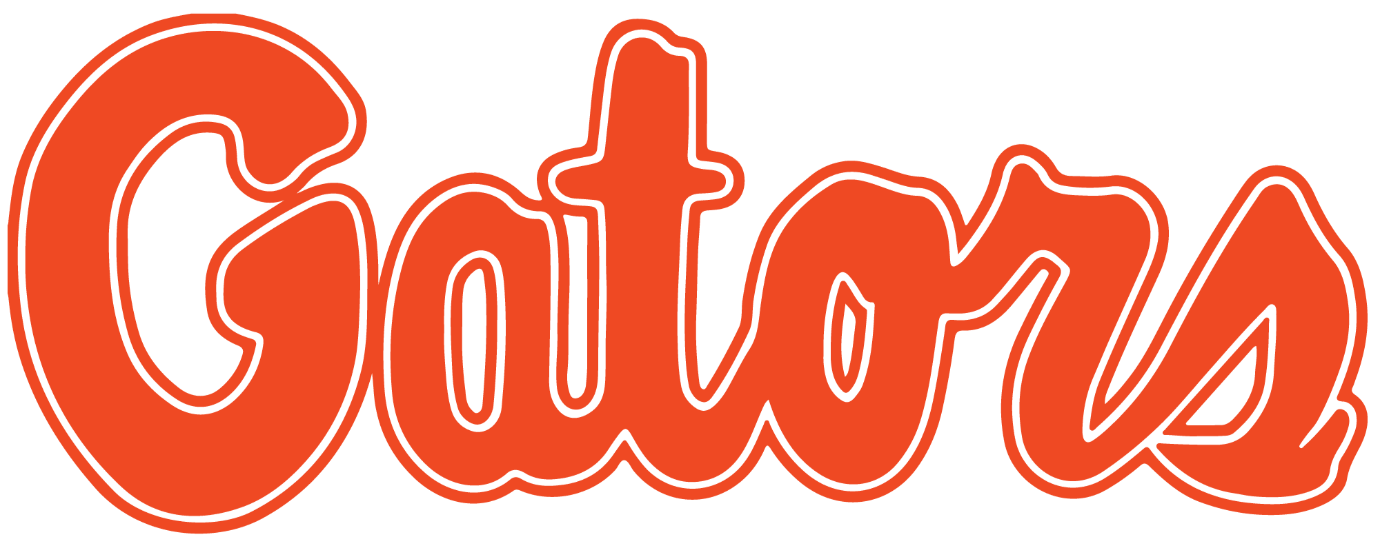 Gators in Orange Outlined in White DTF (direct-to-film) Transfer ...