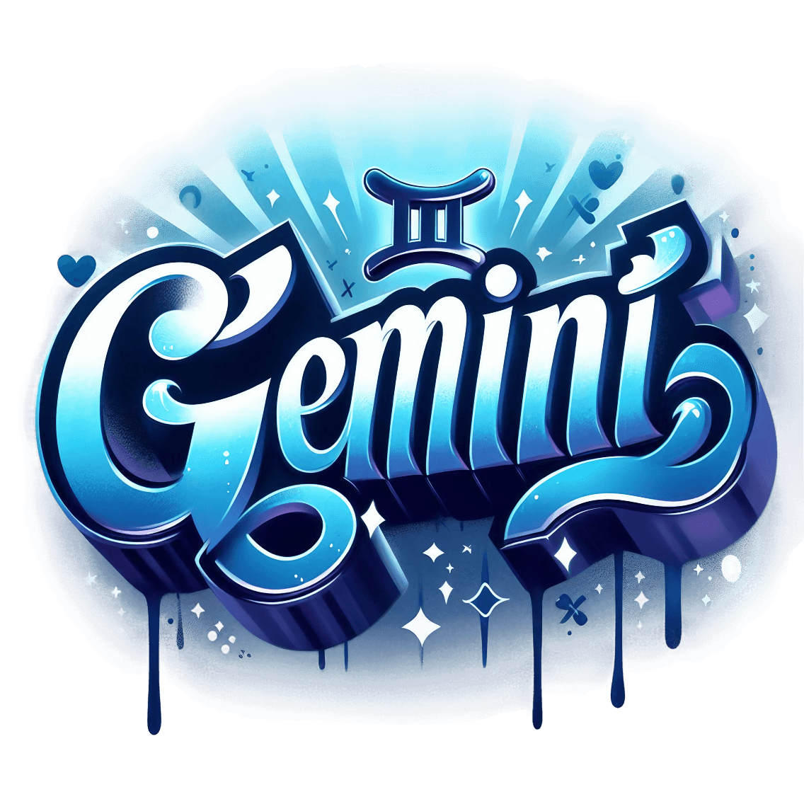 Gemini 1 Blue Zodiac DTF (direct-to-film) Transfer – Twisted Image ...