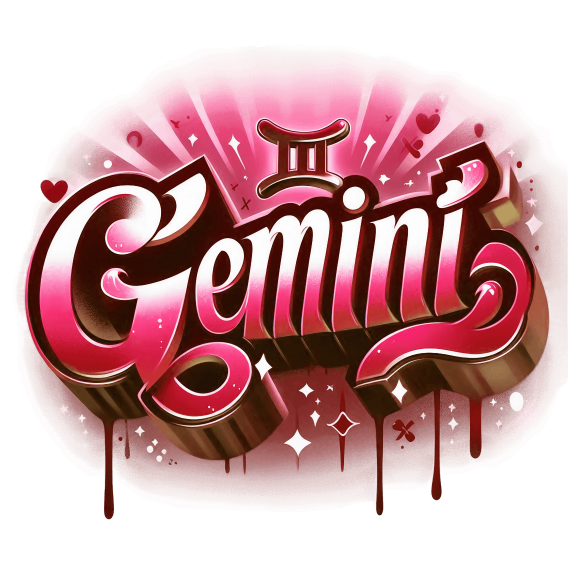 Gemini 1 Red Zodiac DTF (direct-to-film) Transfer – Twisted Image Transfers