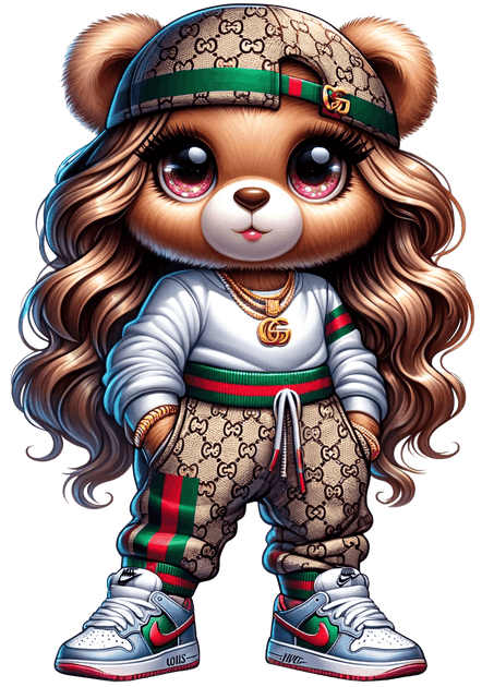 Getto Girl Teddy DTF (direct-to-film) Transfer – Twisted Image Transfers