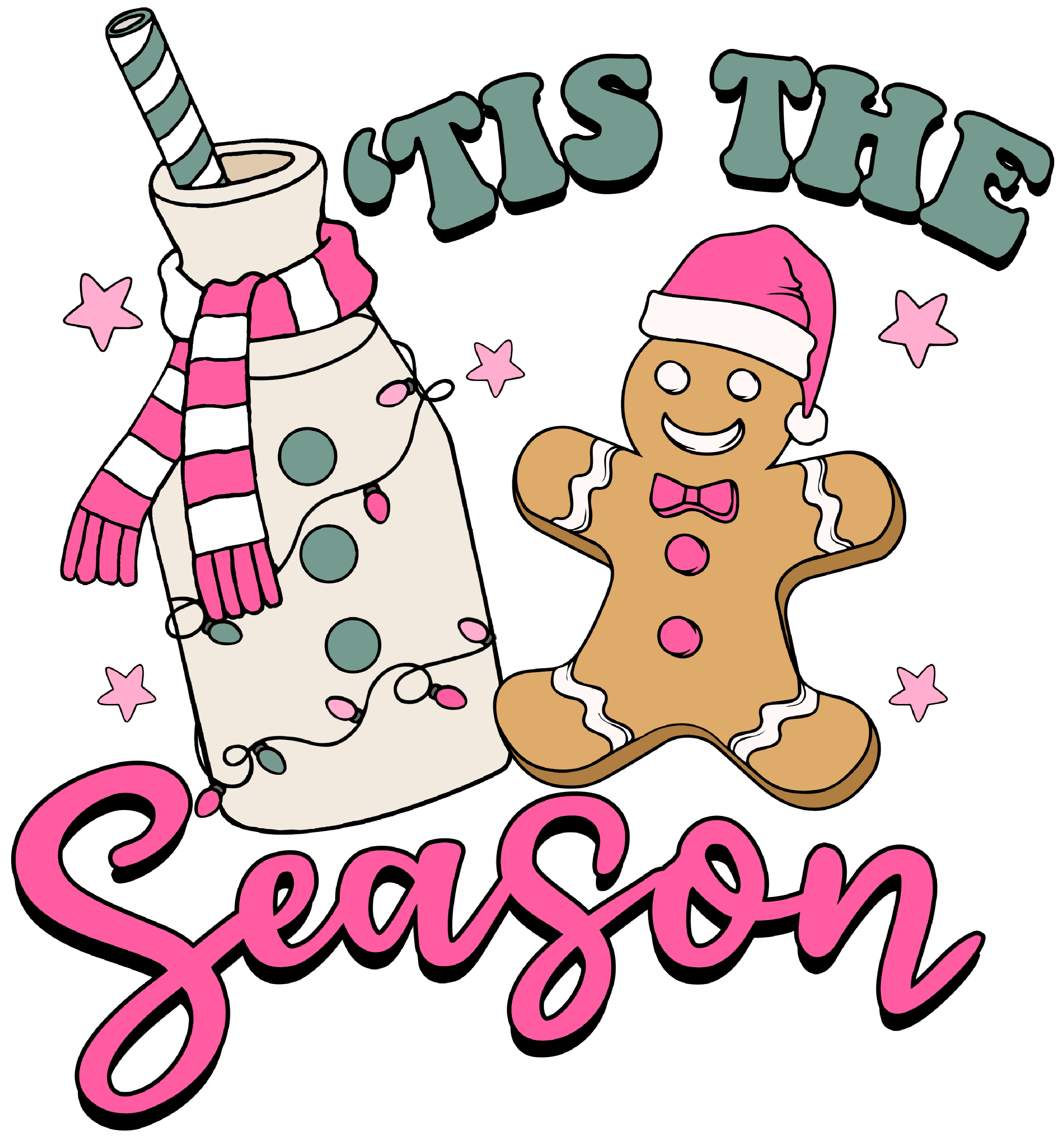 Gingerbread DTF (direct-to-film) Transfer – Twisted Image Transfers